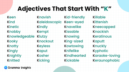 280 Adjectives That Start With K