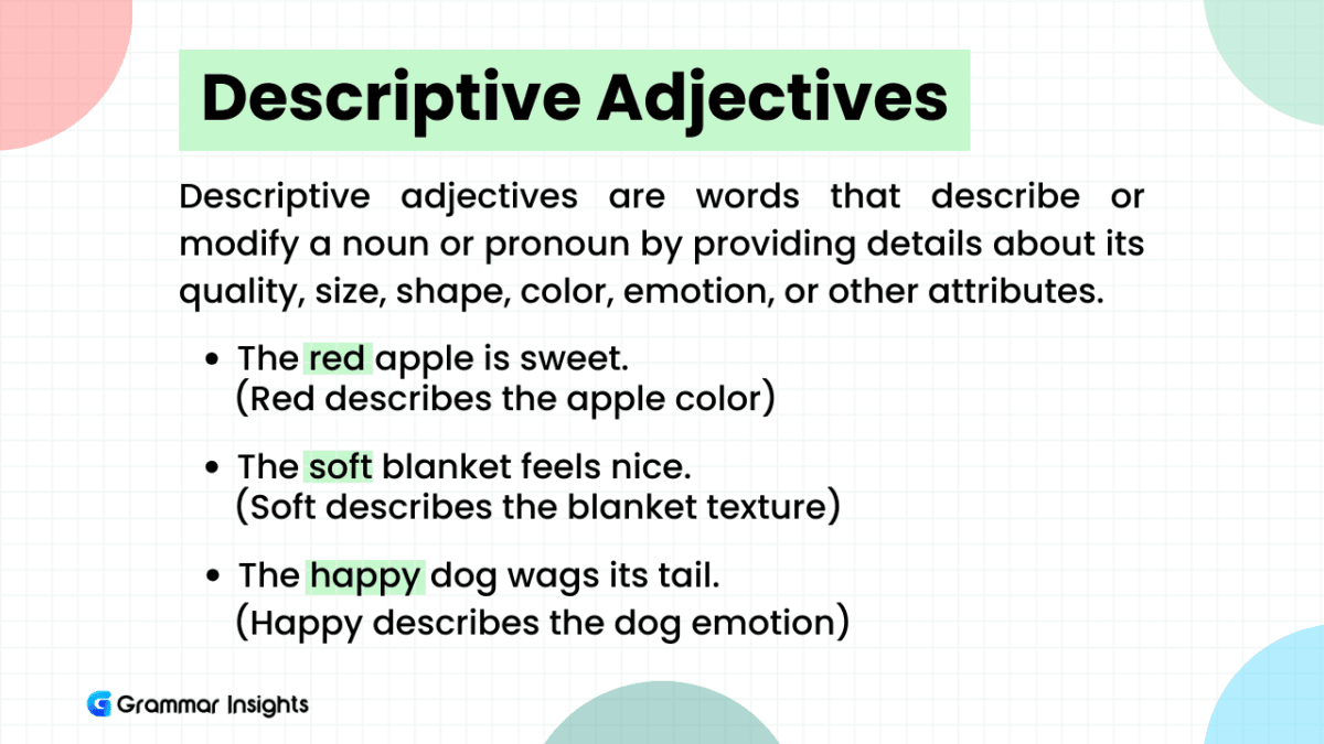 What Are Descriptive Adjectives, Types, and How to Use Them?