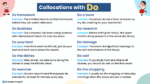210 Collocations with Do in English