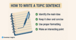 How to Write Effective Topic Sentences